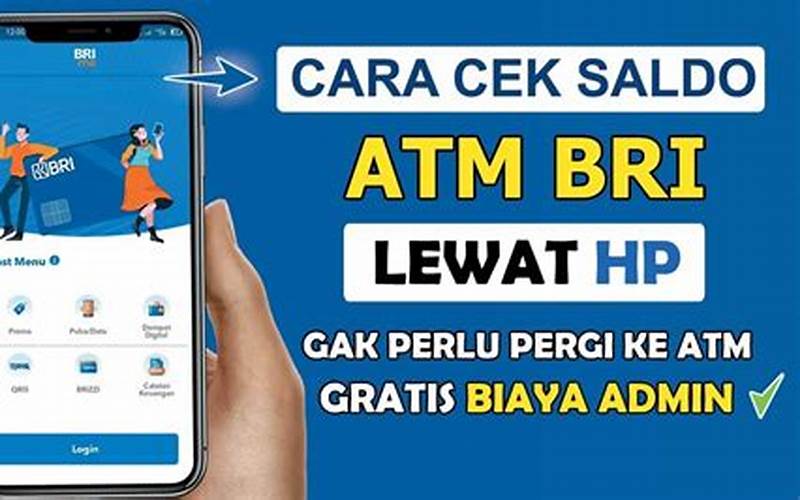 Cara Cek Saldo ATM BRI - Sepertinya Cara Cek Saldo ATM BRI - Sepertinya